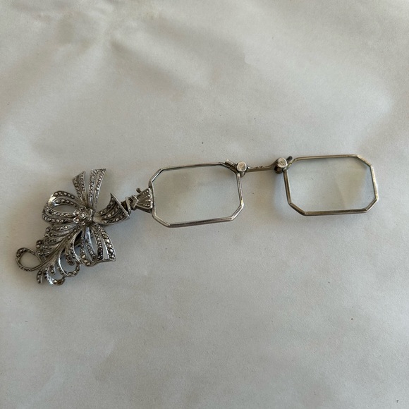 Lorgnette | Accessories | Antique Silver Art Deco Folding Lorgnette ...